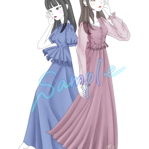 アーティスト、片耳にカラスムギ。のお2人 | おとふ otofu laboさん(イラストレーター)のポートフォリオ | ココナラ