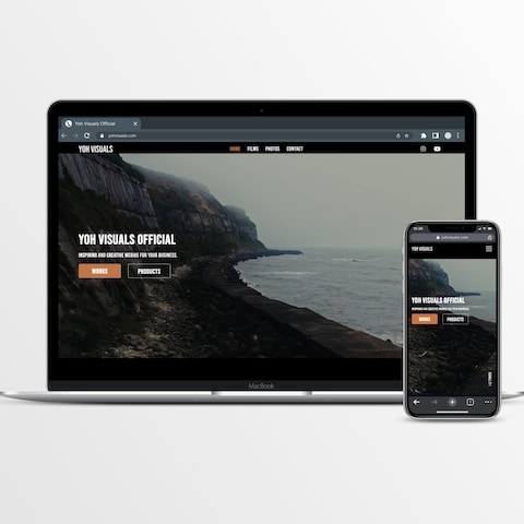 Yoh Visuals Official Webサイト制作 | 杉山 ユウヤさん(コーダー & Webデザイナー)のポートフォリオ | ココナラ