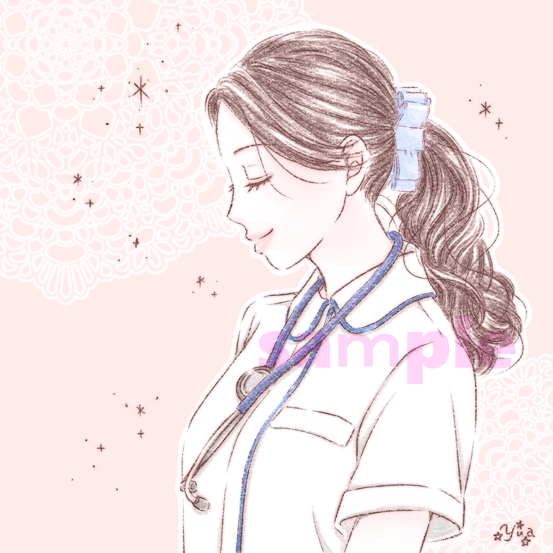 ふわっとやさしい好印象アイコンイラスト | YUA｜ユウアさん(イラストレーター)のポートフォリオ | ココナラ