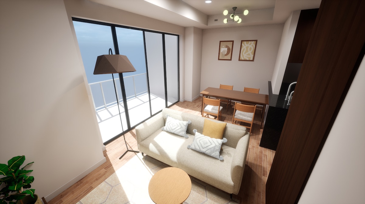 個人宅のLD 家具レイアウトコーディネート | AL design studioさん(店舗空間デザイナー)のポートフォリオ | ココナラ