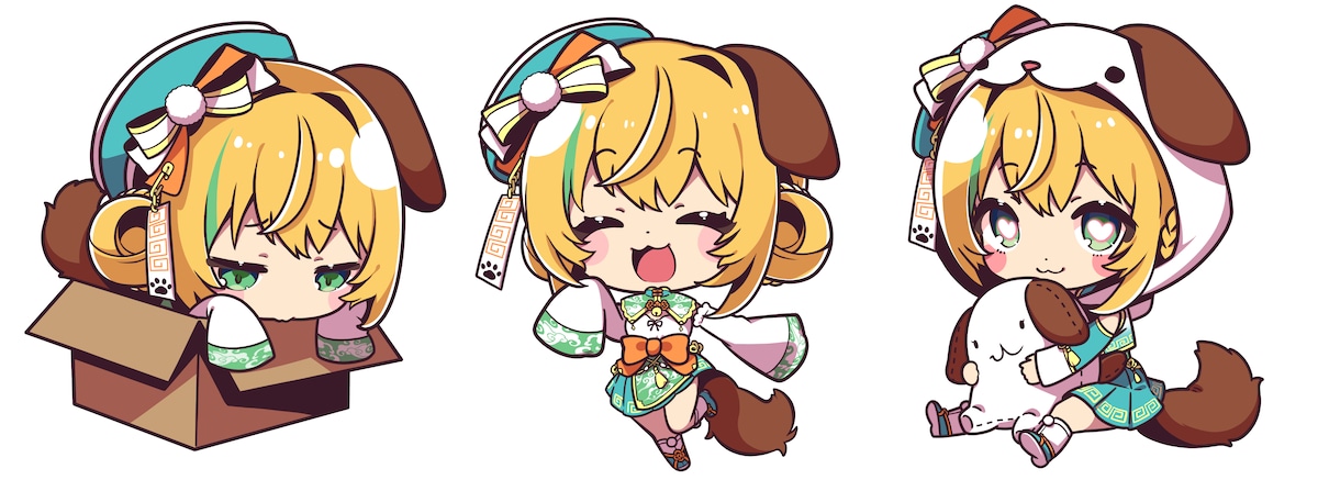 Vtuber SDイラスト | 乾まひろさん(イラストレーター／デザイナー)のポートフォリオ | ココナラ