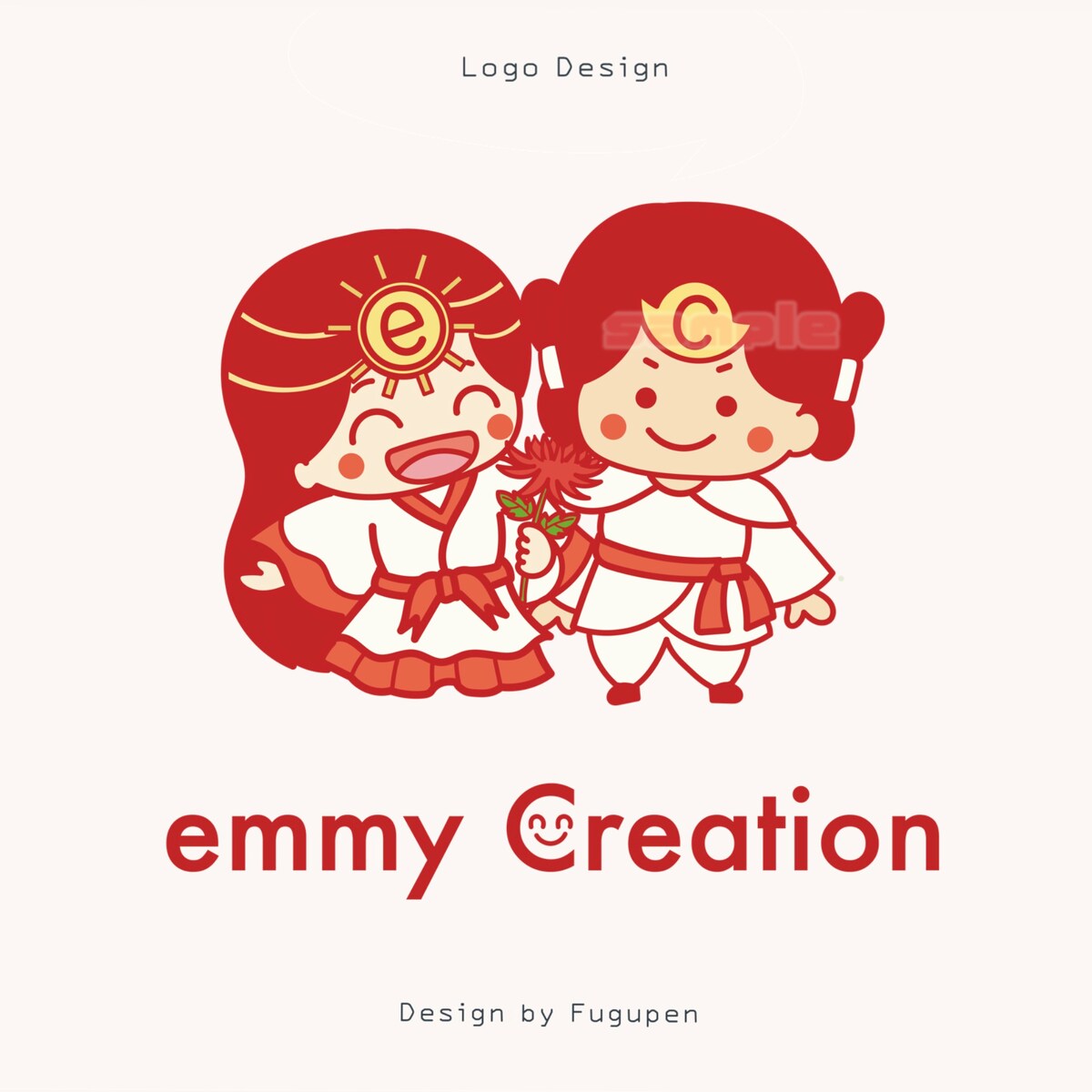 株式会社emmy Creation様 キャラクターロゴ制作 | ふぐぺんさん(キャラクターデザイナー、イラストレーター)のポートフォリオ | ココナラ